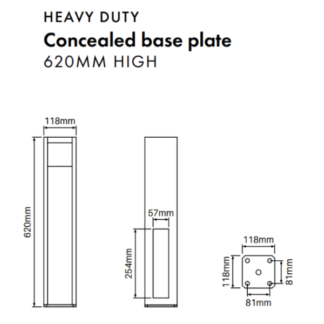 Hamptons Full Privacy Fencing Hidden Base Plate - 620mm - Click and ...