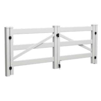PVC 3 Rail Rural Gate 1800mm x 1300mm | Driveway Gate